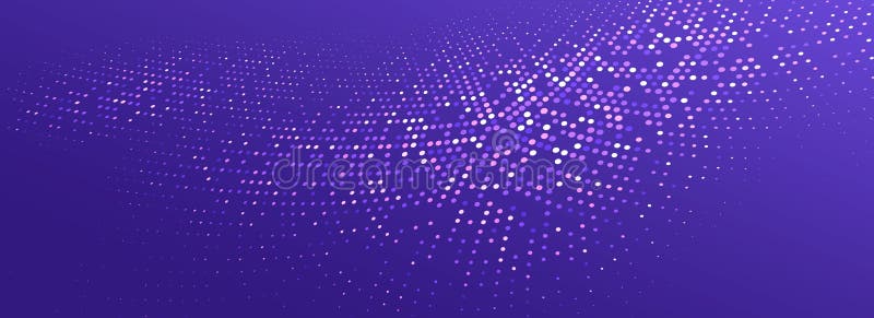 Purple Glowing Dotted Texture. Abstract Dot Grid Wallpaper. Curved ...