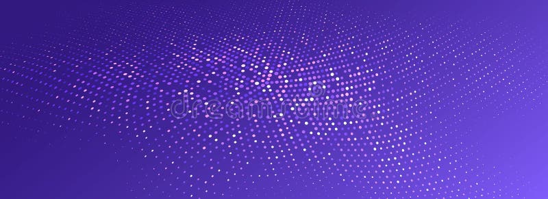 Purple Glowing Dotted Texture. Abstract Dot Grid Wallpaper. Curved ...