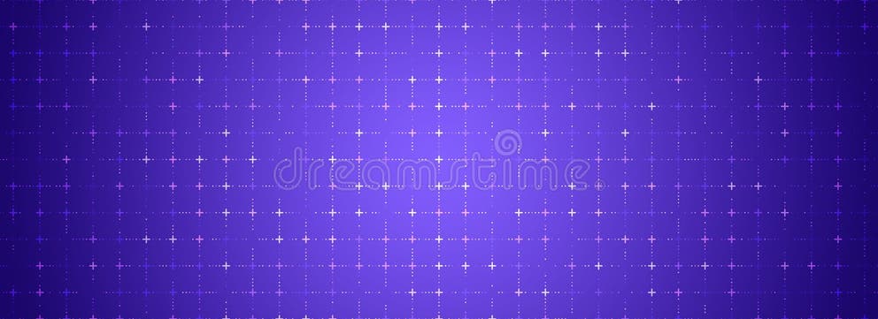 Purple Glowing Grid Background. Cross Dots Tech Square Network Backdrop ...