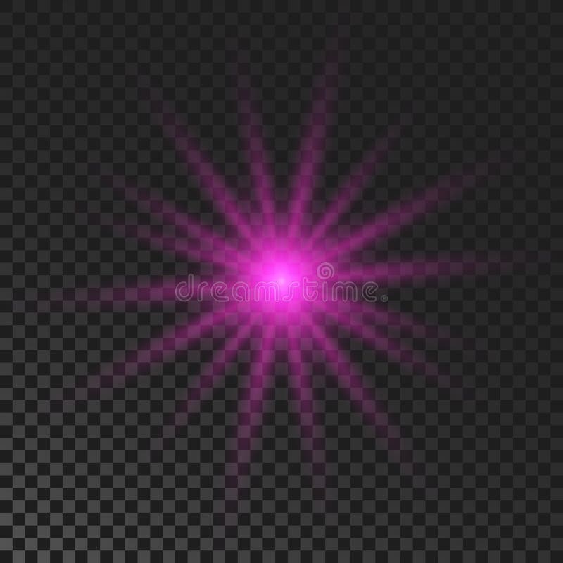 Purple Glowing Sparkling Star Stock Illustration - Illustration of ...