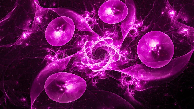 Purple Glowing Quantum Abstract Background Stock Illustration ...