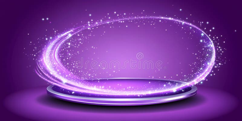 Purple Glowing Stage Background Sparkling Magic Design Stock ...