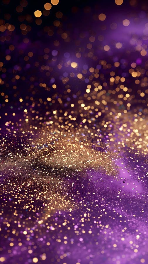 Purple and Gold Glitter Background Design Stock Illustration ...