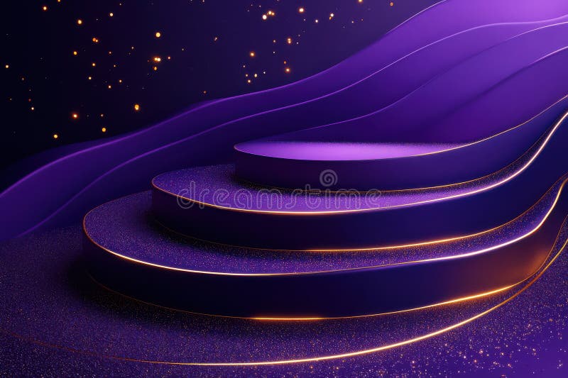 Purple Gold Luxury Stage Product Display Background Stock Illustration ...