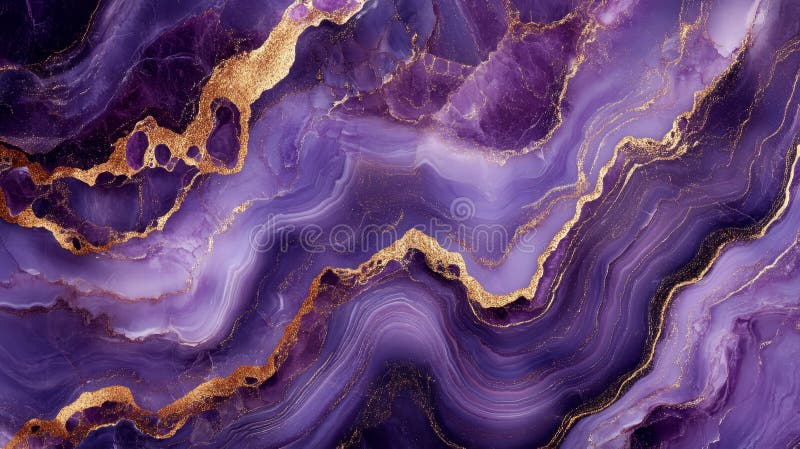 Purple and Gold Marble Background, a Luxurious Abstract Texture Stock ...