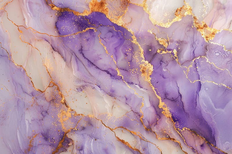 Purple and Gold Marble Pattern, Showcasing the Unique Veining and Color ...