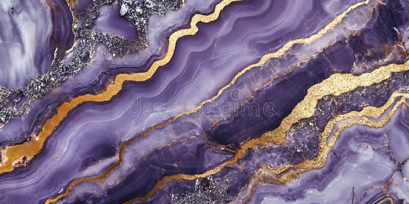 Purple Gold Marble Texture Background Stock Illustration - Illustration ...