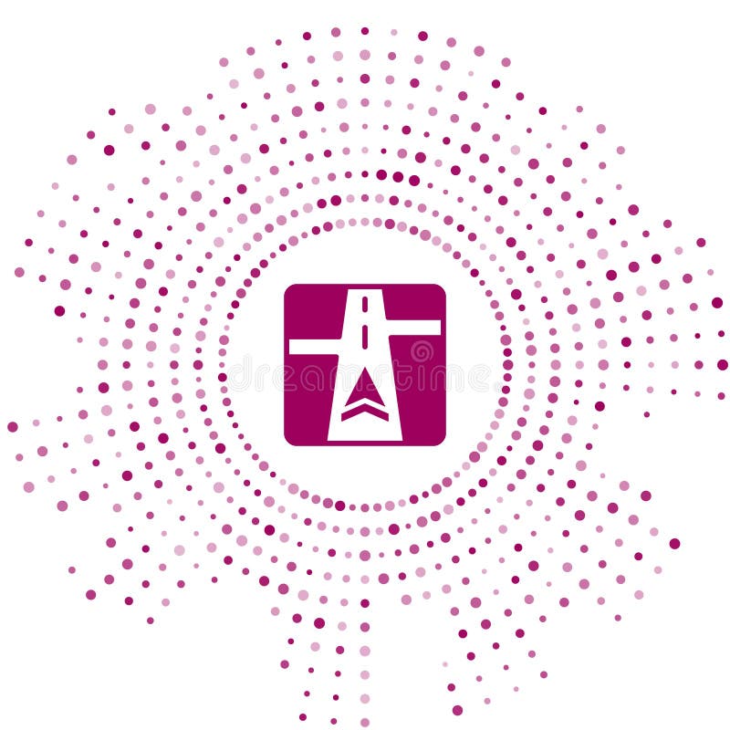 Purple Gps Device with Map Icon Isolated on White Background. Abstract ...