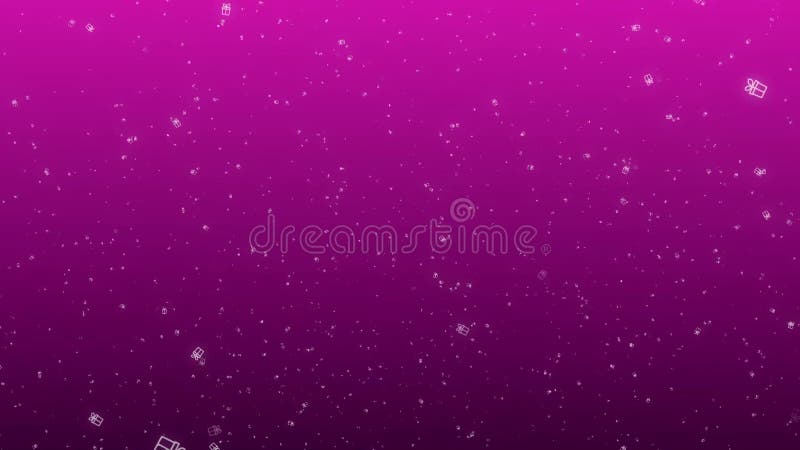 On a Purple Gradient Background, Gift Boxes Painted with a White Stroke ...