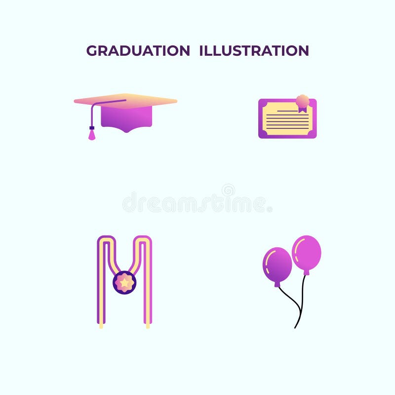 Purple Gradient Graduation Vector Design, Simple Clean Stock ...