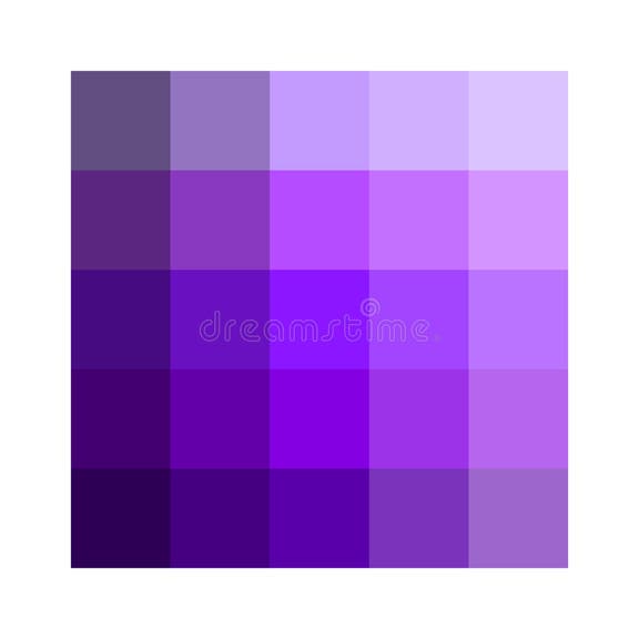 Purple Gradient Palette. Color Tile Composition. Square Vector Blocks ...