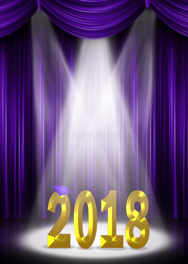 Purple Graduation Cap For 2015 Stock Illustration - Illustration of ...