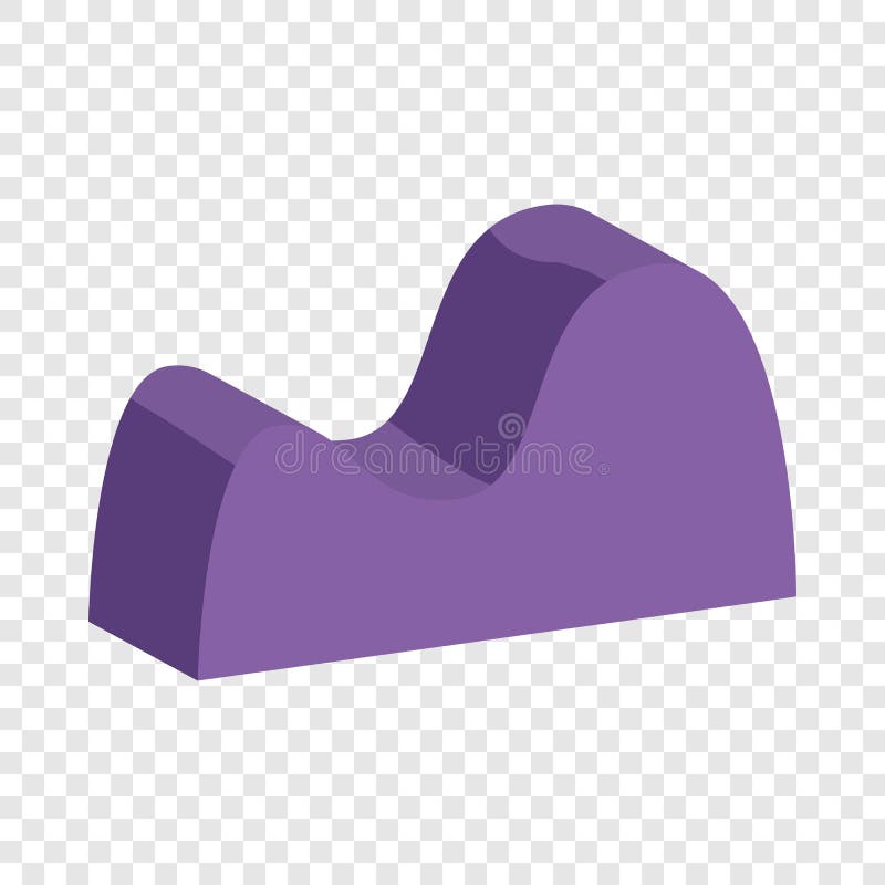 Purple Graph Curve Icon, Cartoon Style Stock Vector - Illustration of ...
