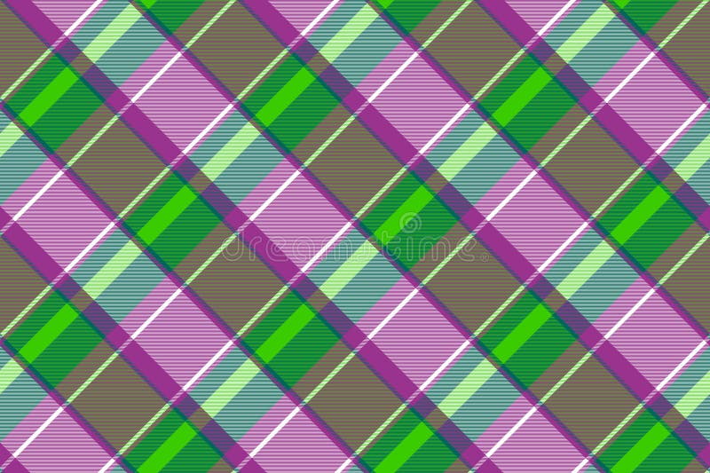 Purple Green Color Check Fabric Texture Seamless Pattern Stock Vector ...