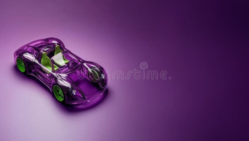 A Purple and Green Sport Plastic Toy Car Stock Illustration ...