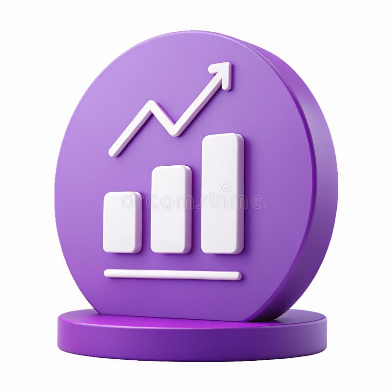 Purple Growth Chart with Increasing Graph Bars for Financial Progress ...
