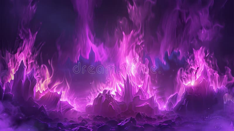 Purple Grudge Flame Background Stock Illustration - Illustration of ...