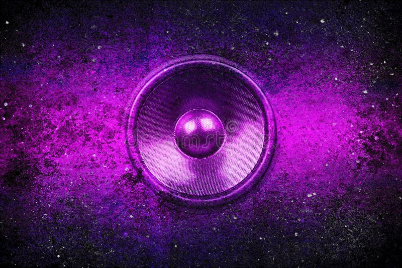 Purple Grunge Music Speaker Stock Image - Image of texture, volume ...