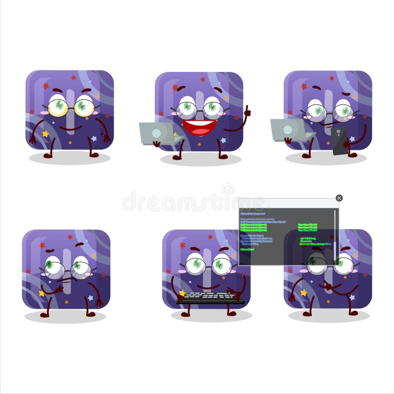 Purple Gummy Candy I Programmer Cute Cartoon Character with Stock ... Purple Gummy Candy I Programmer Cute Cartoon Character with Stock ...