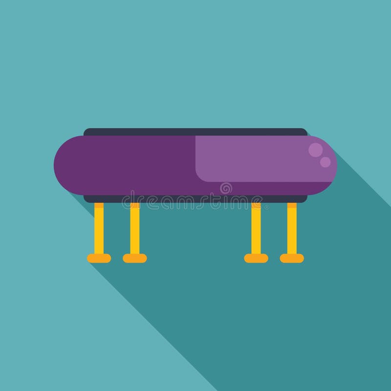 Purple Gymnastics Vaulting Table Standing on Blue Background Stock ...