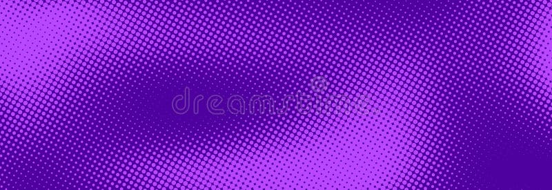 Purple Halftone Pattern. Retro Comic Gradient Background. Violet ...