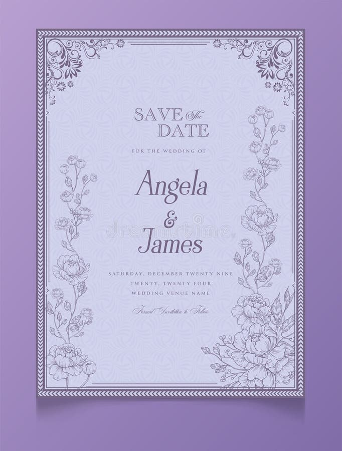 Wedding Invitation Card Design. Mughal Arch with Floral Invitation Card ...