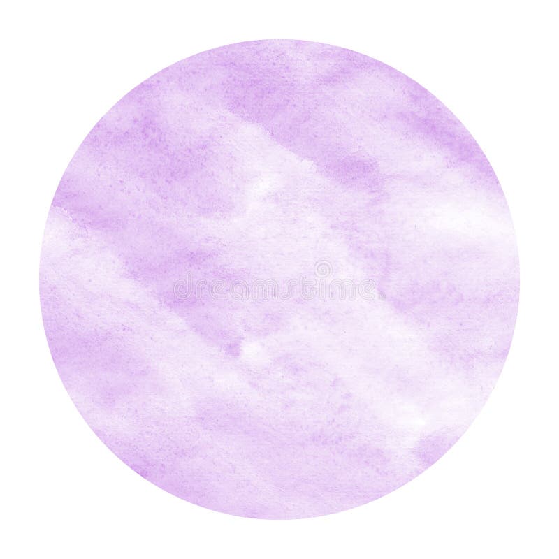Purple Hand Drawn Watercolor Circular Frame Background Texture with ...