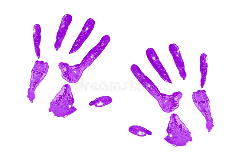 Purple Hand Prints Picture. Image: 4991712