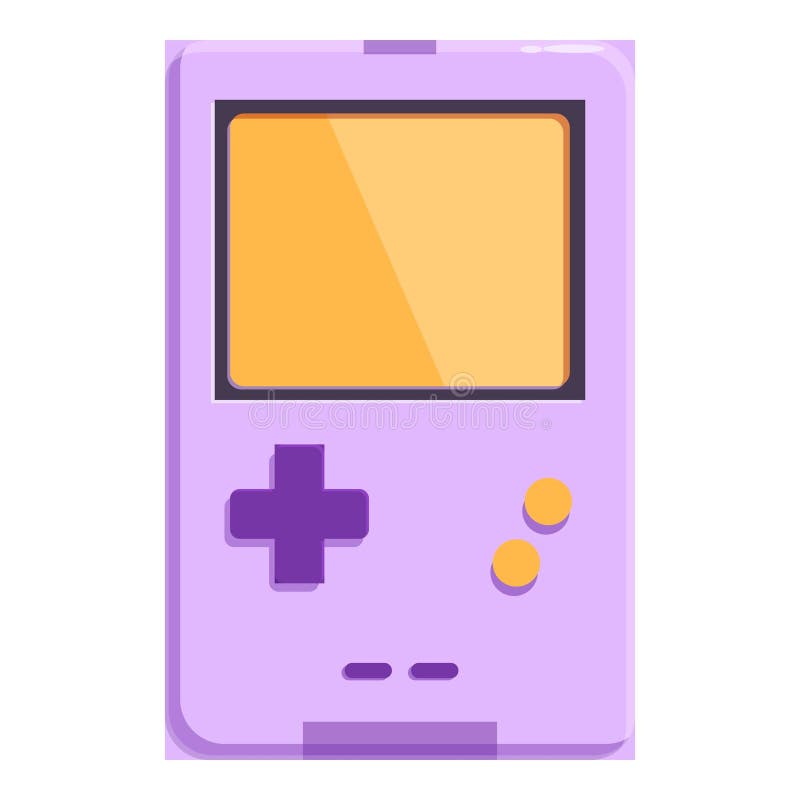 Purple Handheld Video Game Console Showing Blank Screen for Copy Space ...