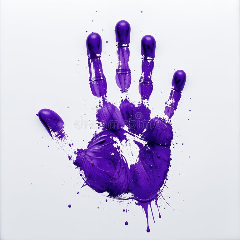 Handprint Purple Stock Illustrations – 400 Handprint Purple Stock ...