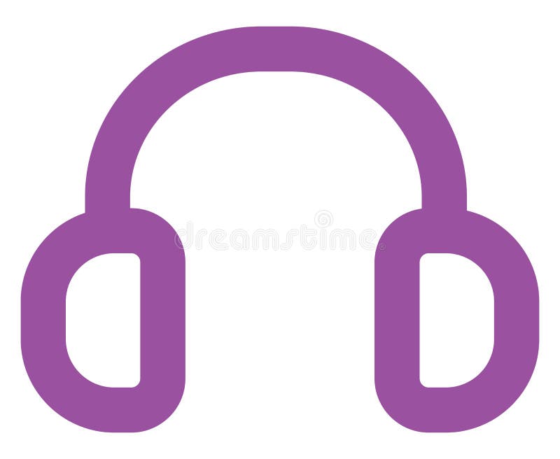 Purple Headphones, Icon Icon Stock Vector - Illustration of sound ...