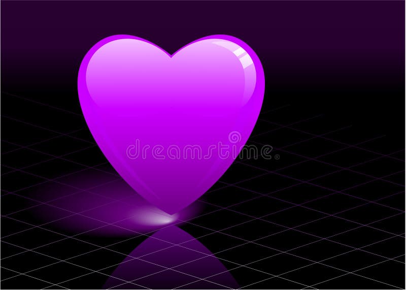 Purple heart stock illustration. Illustration of digitally - 12393460