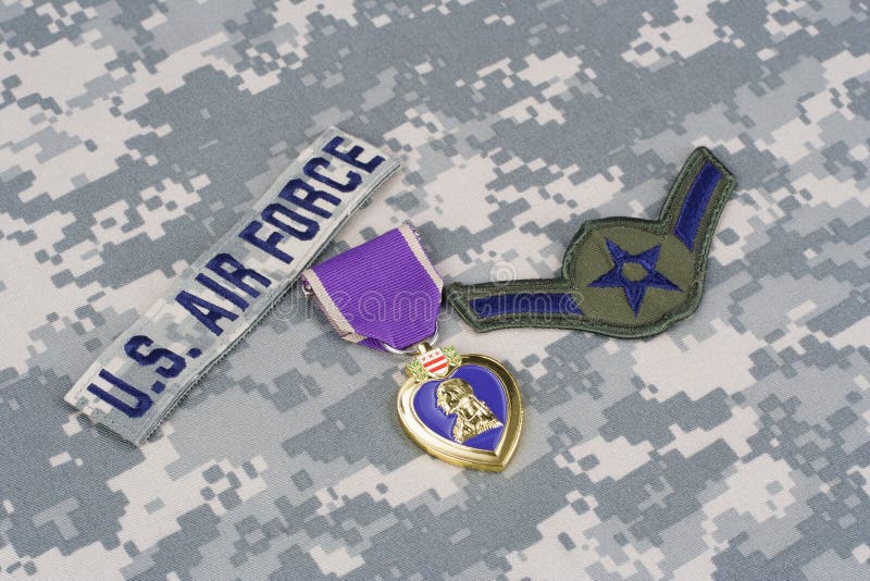 Purple Heart Award on US AIR FORCE Uniform Editorial Stock Image ...