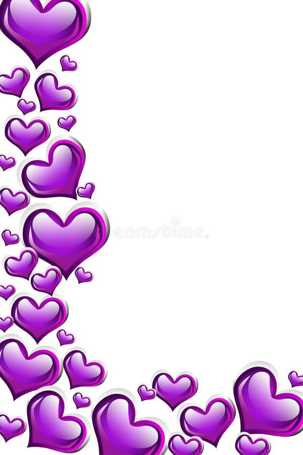 Purple Heart Background stock illustration. Illustration of border ...