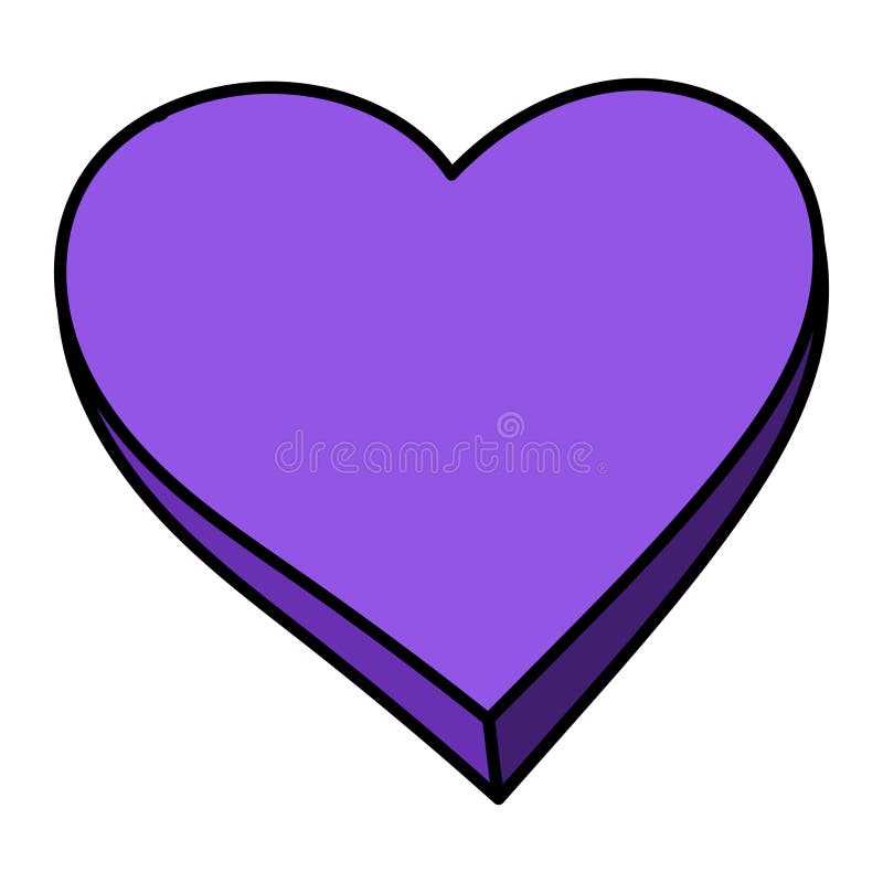 Purple Heart Illustration. Vector Isolated on Background. Stock Vector ...