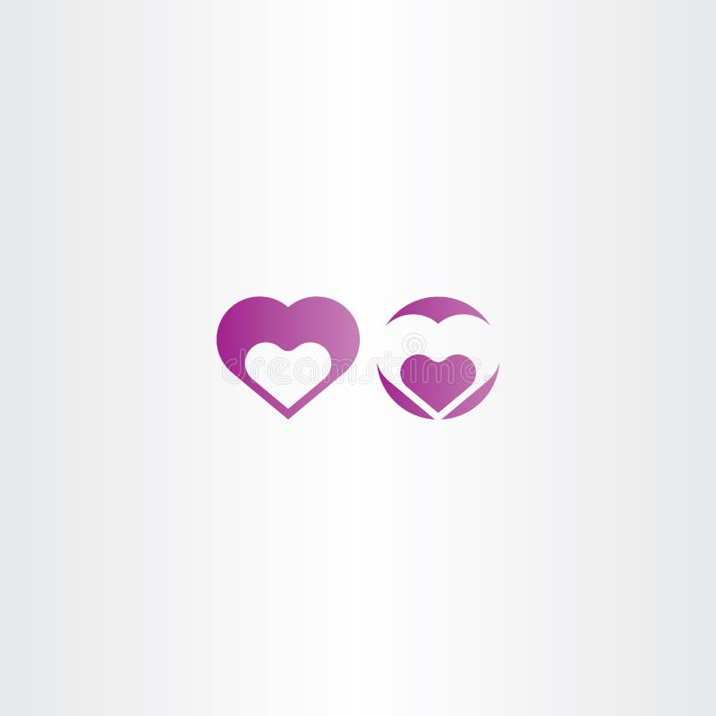 Purple Heart Vector Icon Element Stock Vector - Illustration of health ...