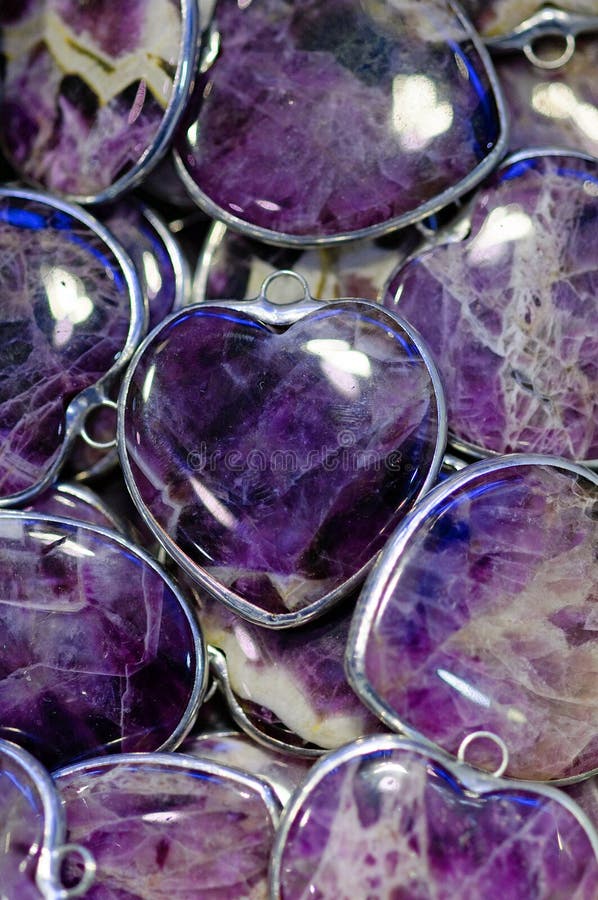 Purple hearts stock photo. Image of stone, feelings, silver - 16856022