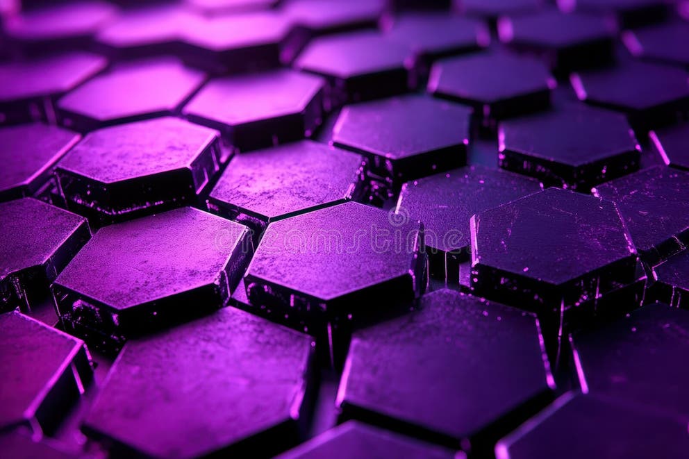 Purple Hexagon Pattern Abstract Background Design Stock Illustration ...