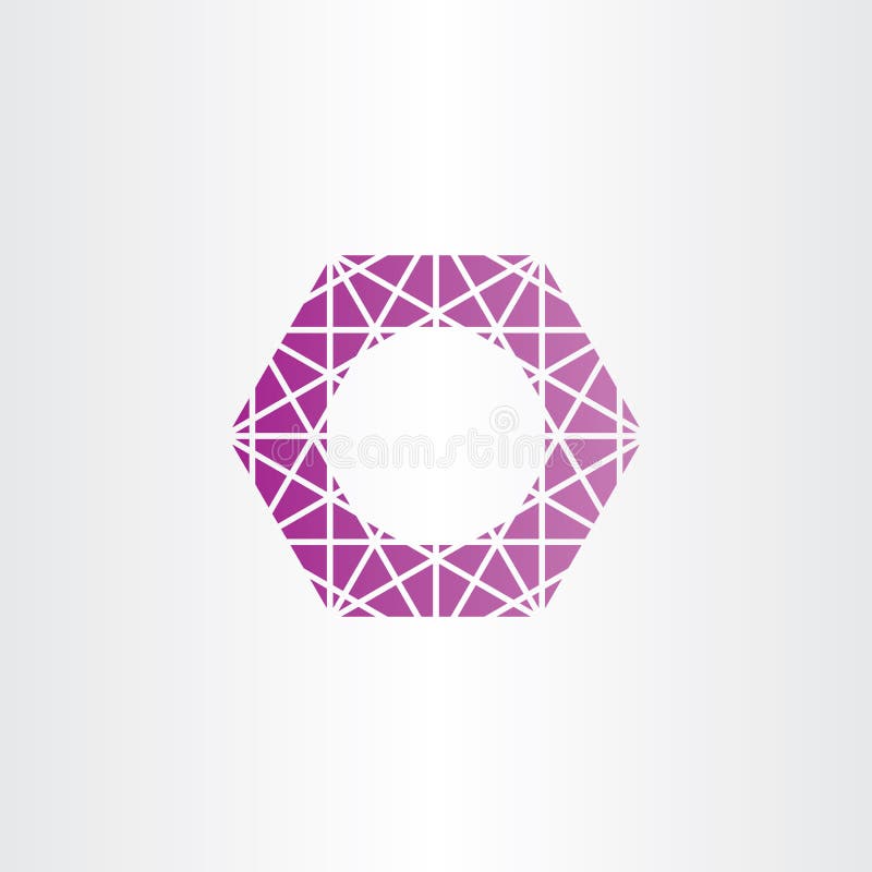Purple Hexagon Polygon Vector Frame Stock Vector - Illustration of ...