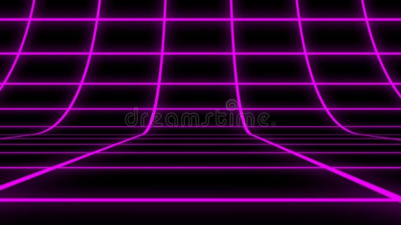 Purple Holographic Grid Matrix Vertical Motion Graphic Element ...