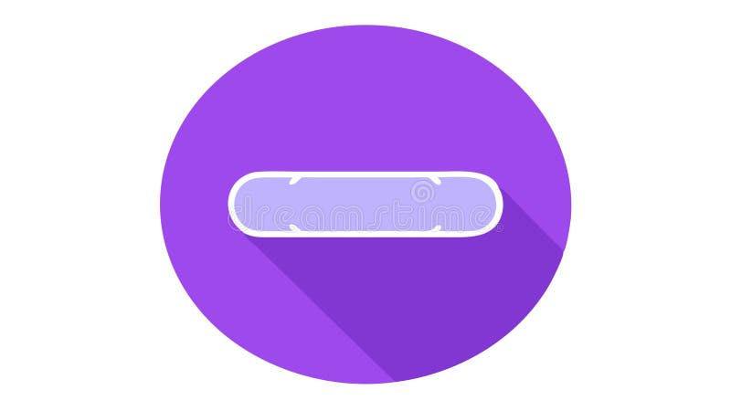 Purple Horizontal Oval Shape Icon, Graphic Element, Vector Design ...