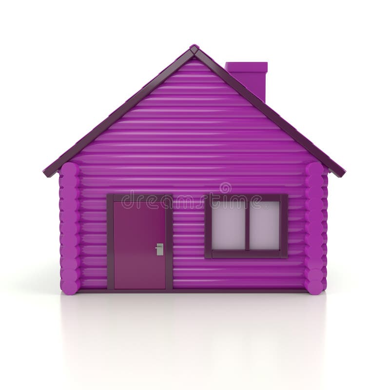 Purple house front stock vector. Illustration of purple - 224817280