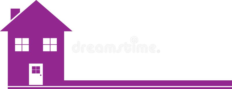 Purple Real Estate House Logo Simple Design Template Stock Vector ...