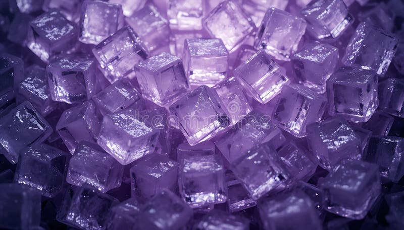 Purple Ice Cubes Background - Cool Refreshment and Abstract Design ...