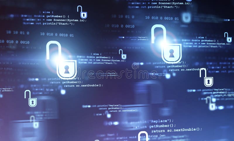 Purple Immersive Cyber Security Interface Stock Illustration ...
