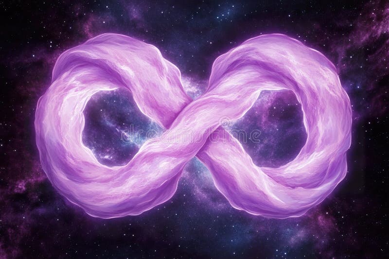Purple Infinity Symbol Cosmic Starry Background Stock Photos - Free ...