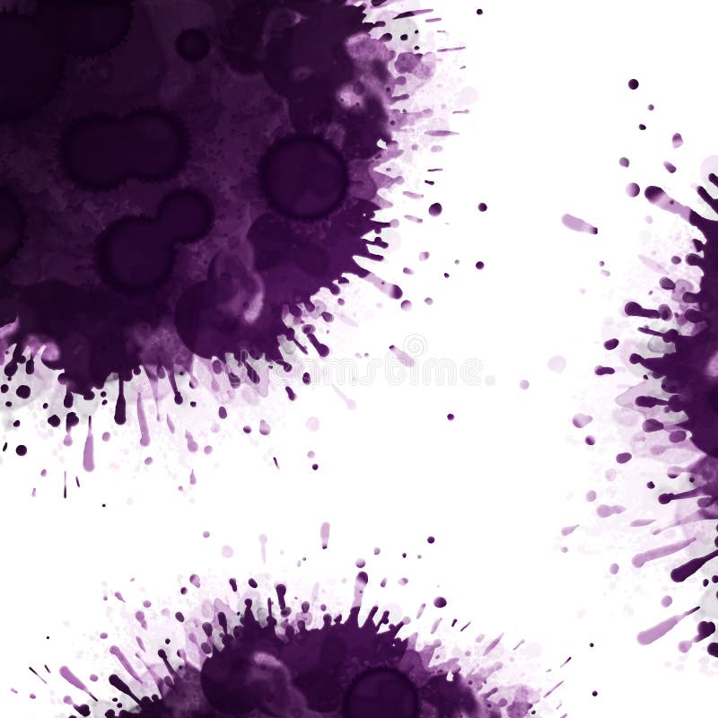 Purple Ink Blots Background Stock Illustration - Illustration of colors ...