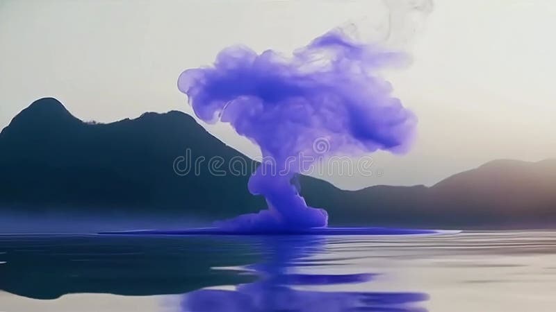 Purple Ink Exploding in Water Stock Video - Video of expanding ...