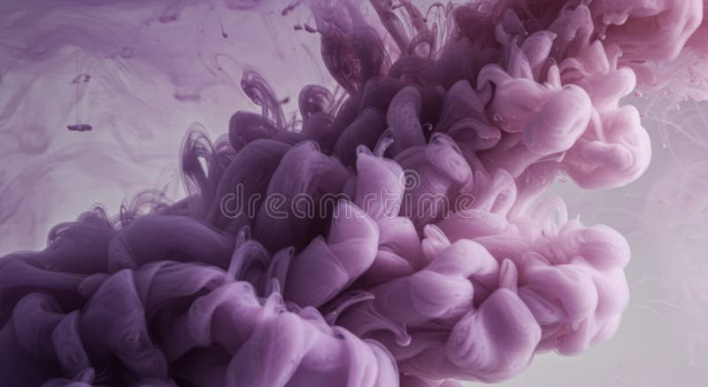Abstract Purple Ink Swirls in Water, Fluid Art, Artistic Background ...