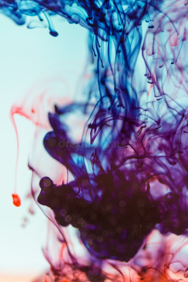 Purple Ink in Water, Artistic Shot, Abstract Background Stock Photo ...